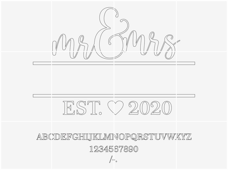 Mr Mrs Est. Svg Cut File. Home Decorating Name Plate Svg Png - Etsy