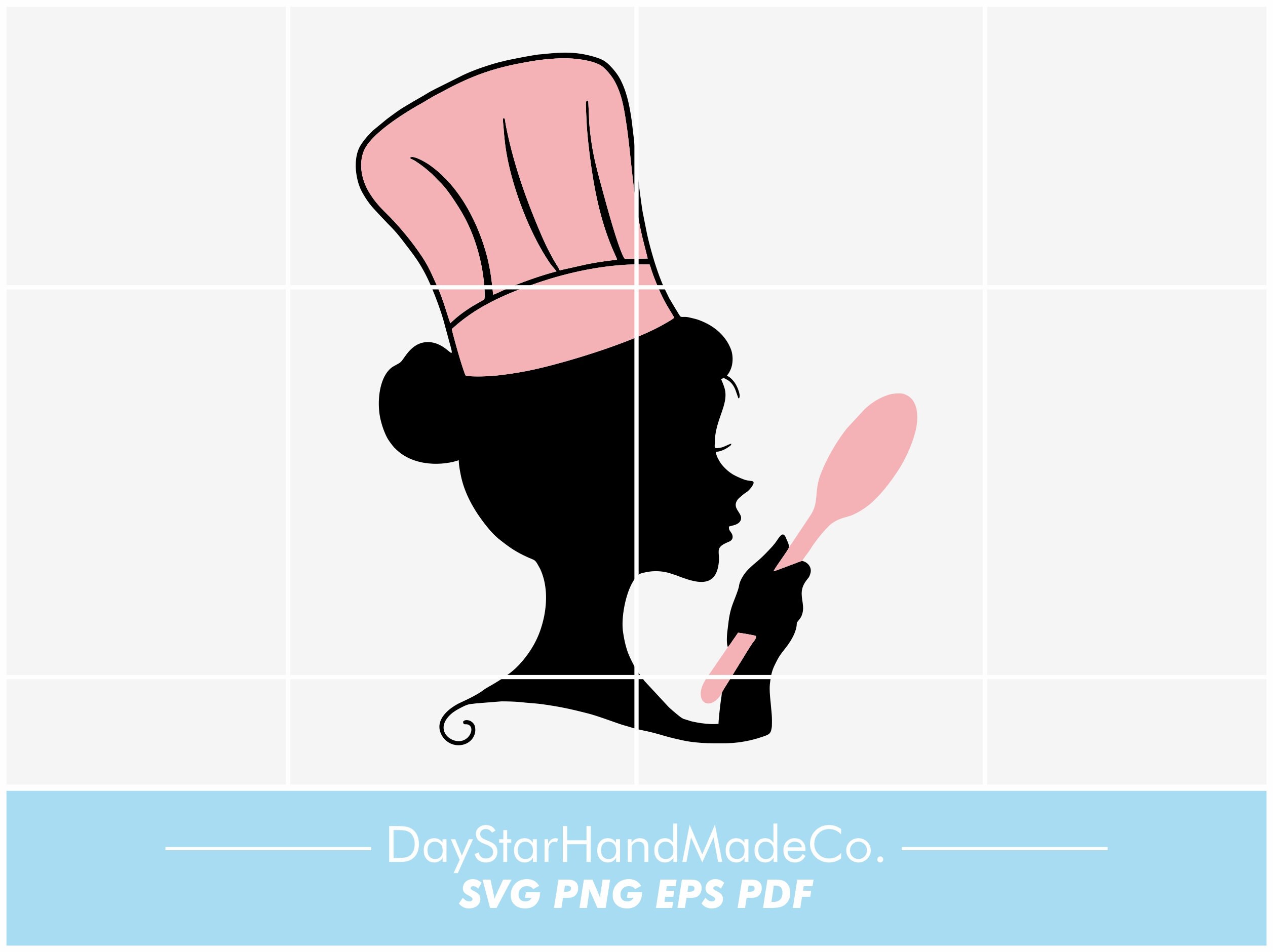 Female Chef Design. Cafe Decoration Svg Png Eps Pdf Files. - Etsy