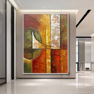 Abstract Handmade Painting on Canvas, Textured Wall Art, Customized ...