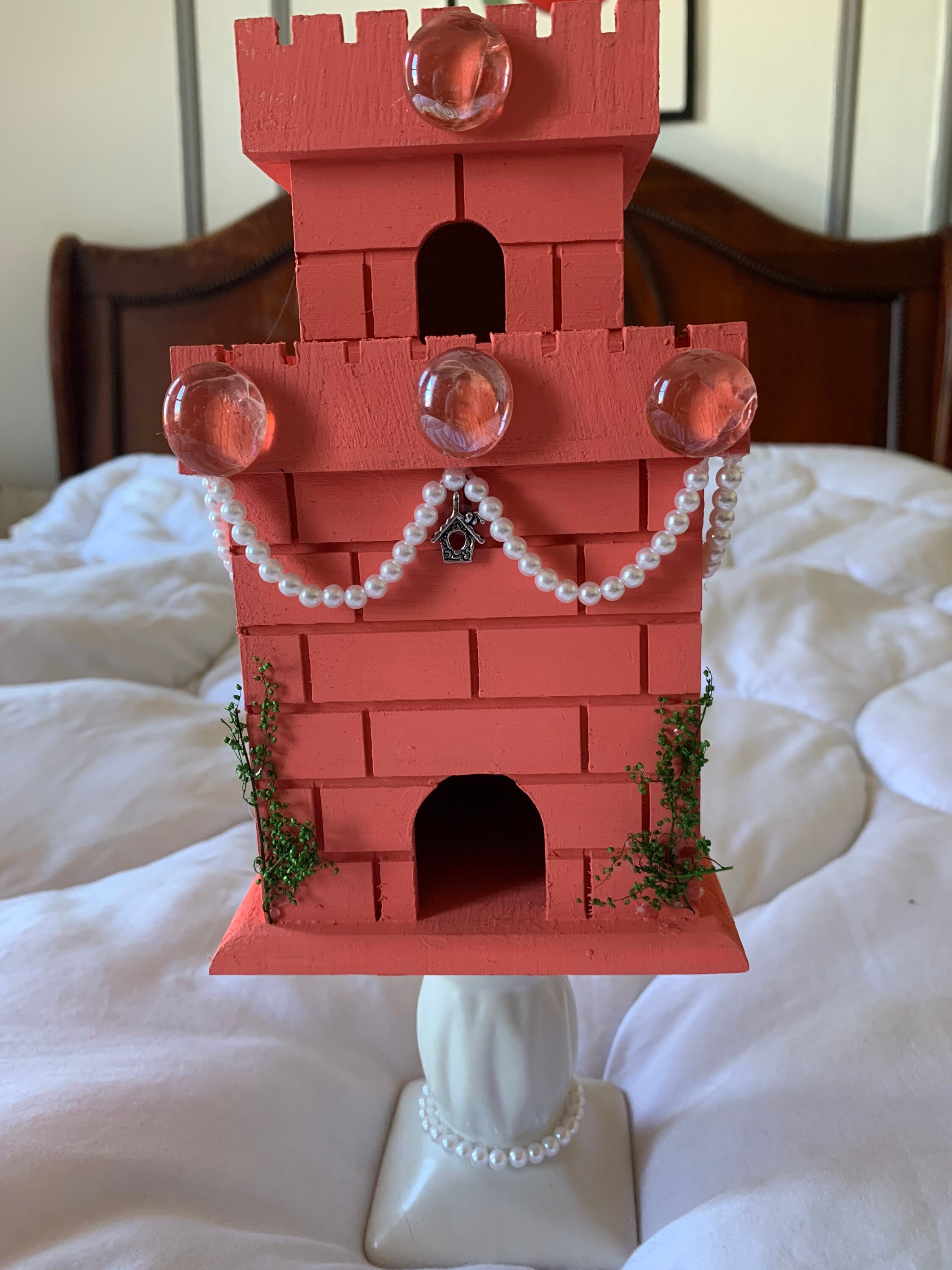 Girly Castle Birdhouse Pedestal - Etsy