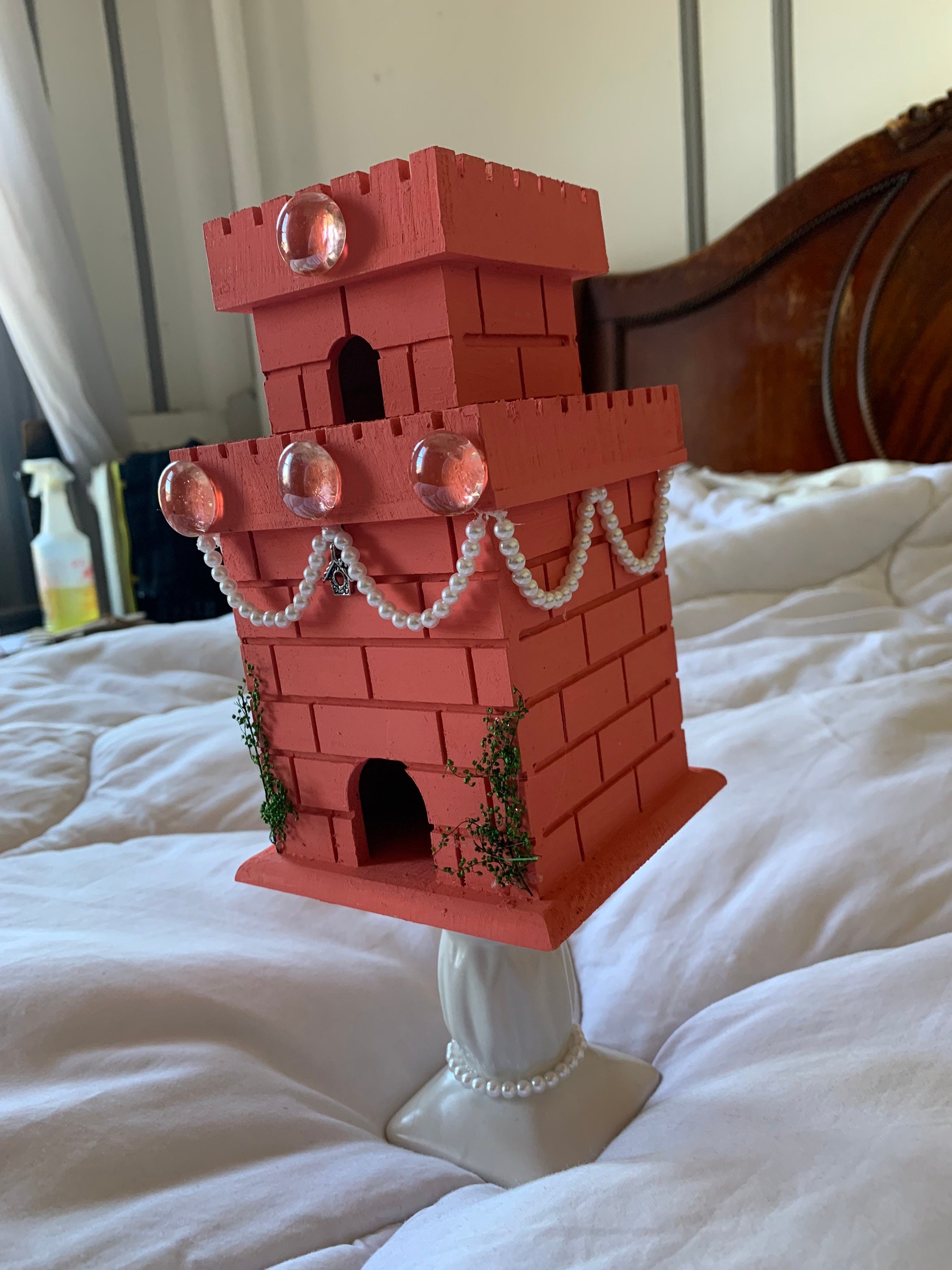 Girly Castle Birdhouse Pedestal - Etsy