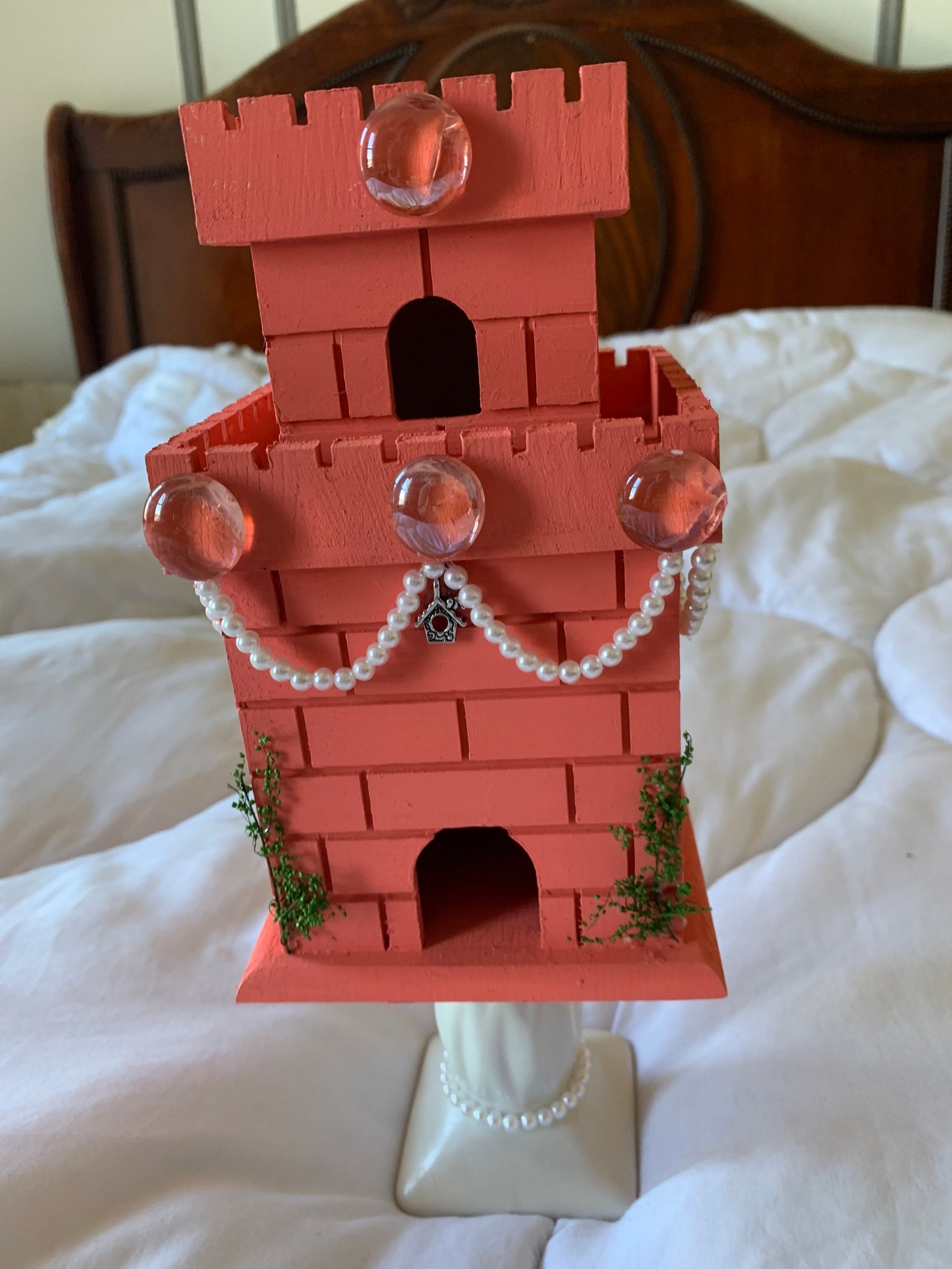 Girly Castle Birdhouse Pedestal - Etsy