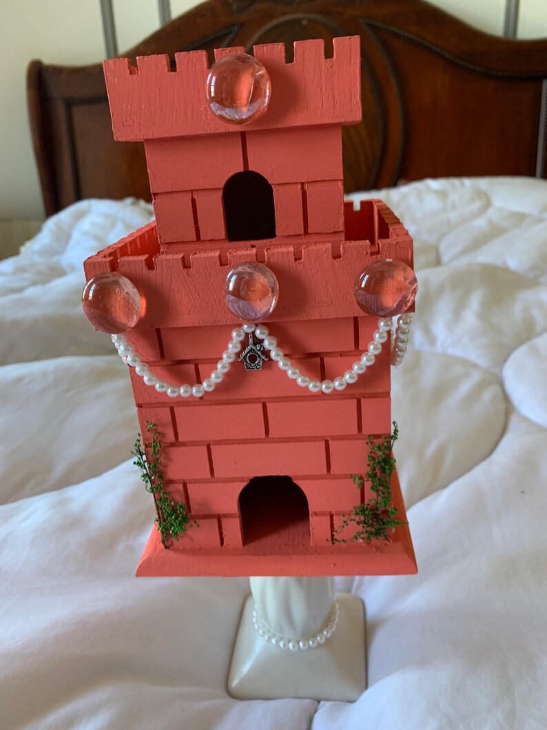 Girly Castle Birdhouse Pedestal - Etsy