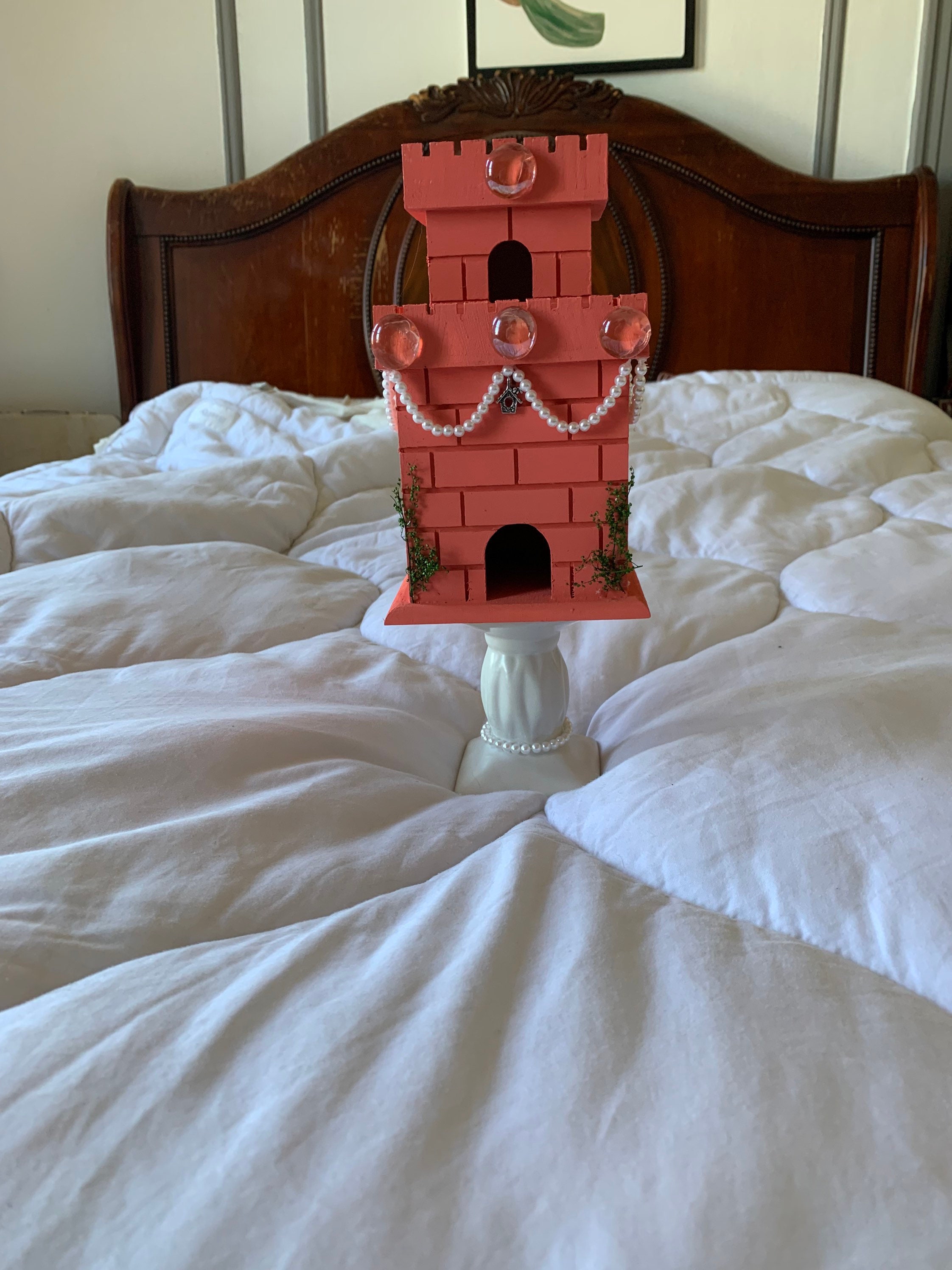 Girly Castle Birdhouse Pedestal - Etsy