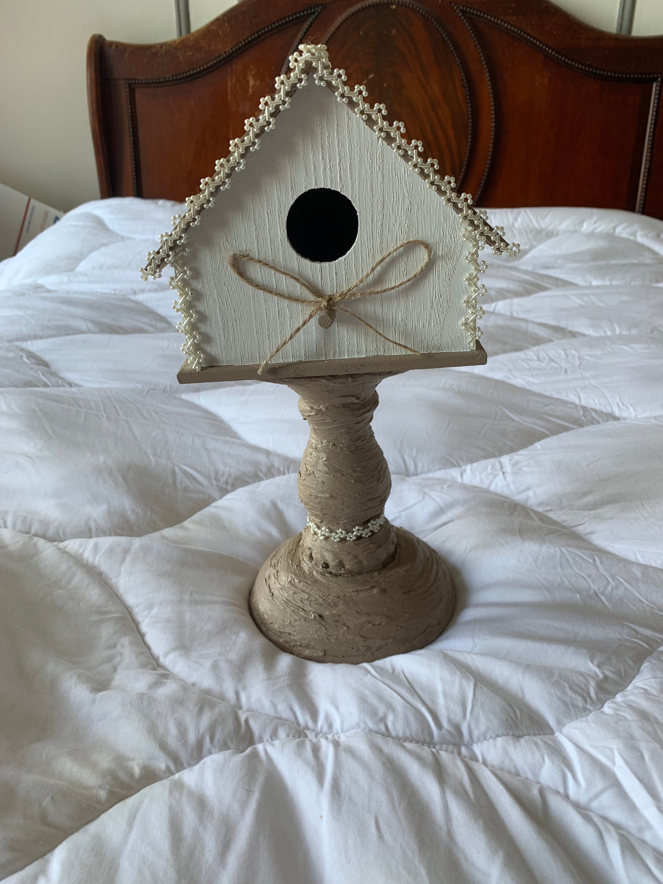 Pedestal Beaded Lace Birdhouse - Etsy
