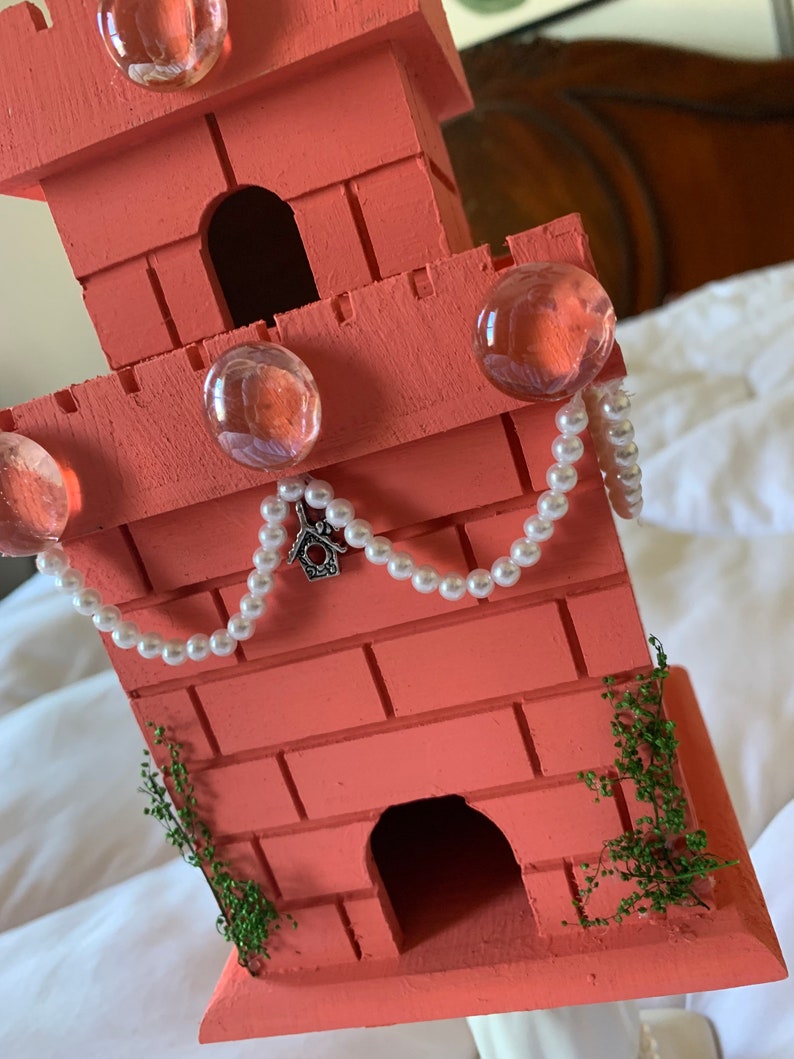 Girly Castle Birdhouse Pedestal - Etsy