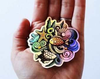 Reef Fish Sticker - Etsy