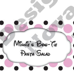 Mickey Mouse Clubhouse, Minnie Mouse Place Cards, Food Labels, Birthday ...