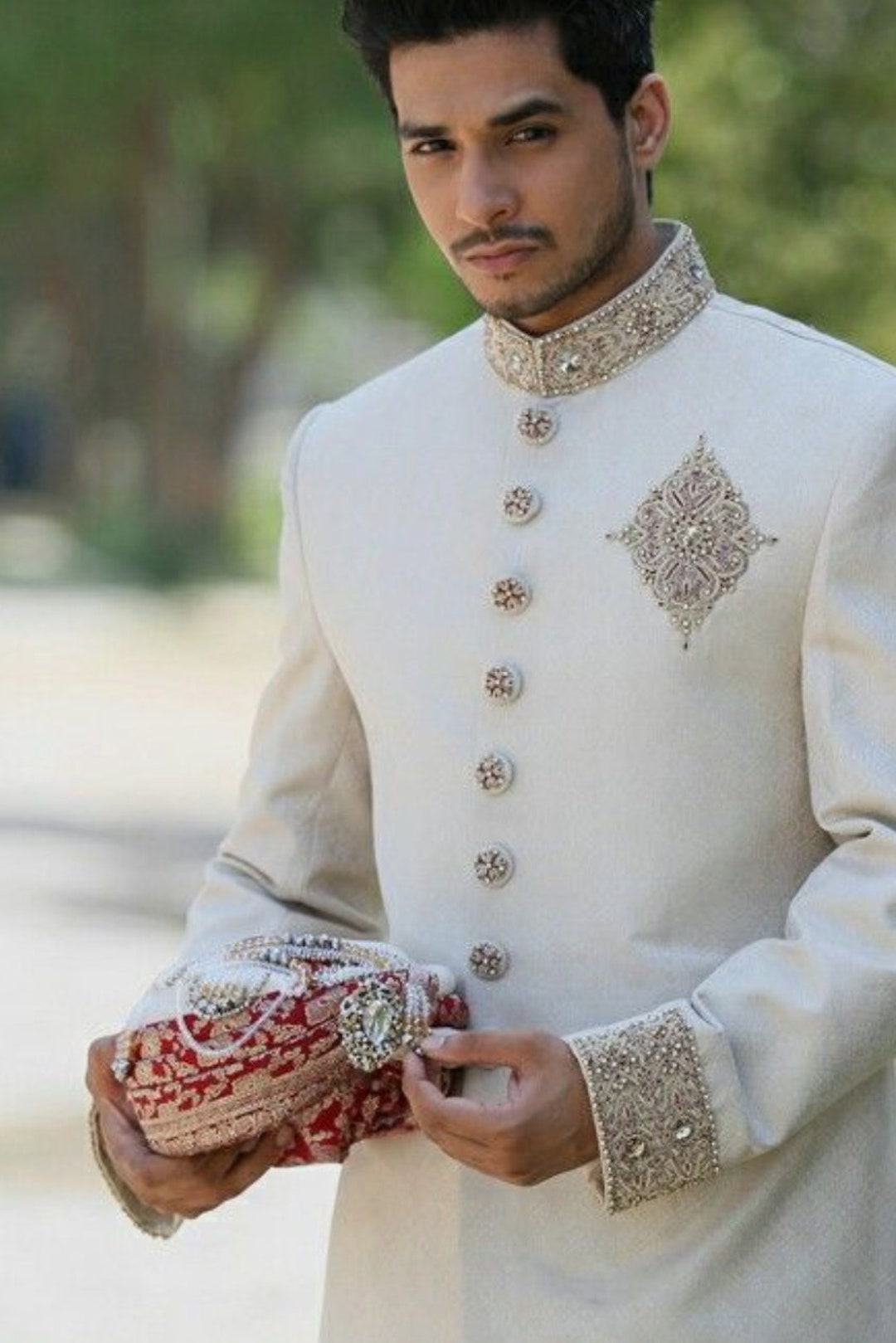 Indo Western Sherwani Beige Kurta Groomsmen Kurta Sherwani Men Wedding ... Indo Western Sherwani Beige Kurta Groomsmen Kurta Sherwani Men Wedding ...