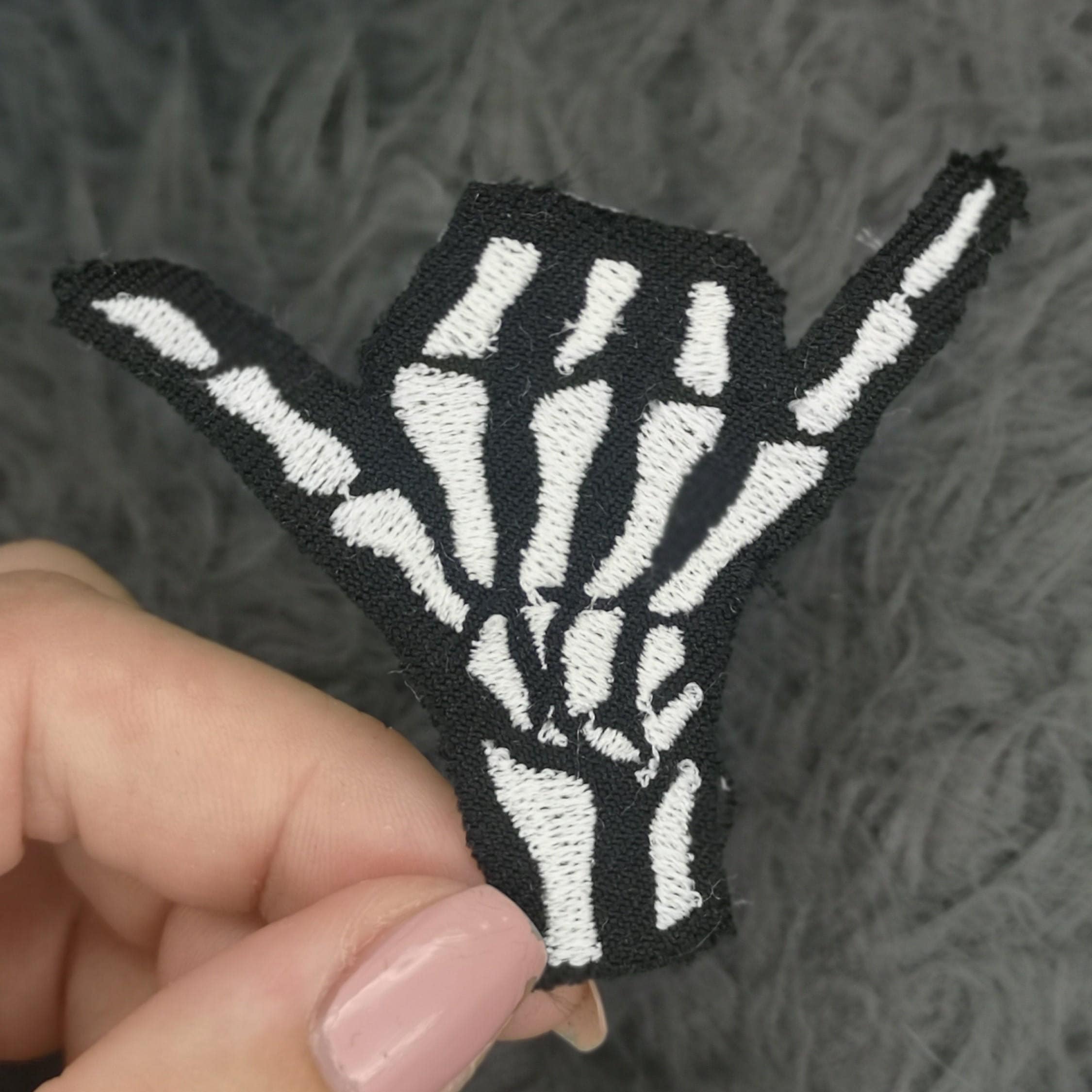 Hang Loose Skeleton Hand Iron on Patch Embroidered 2.5 X 2.5 - Etsy