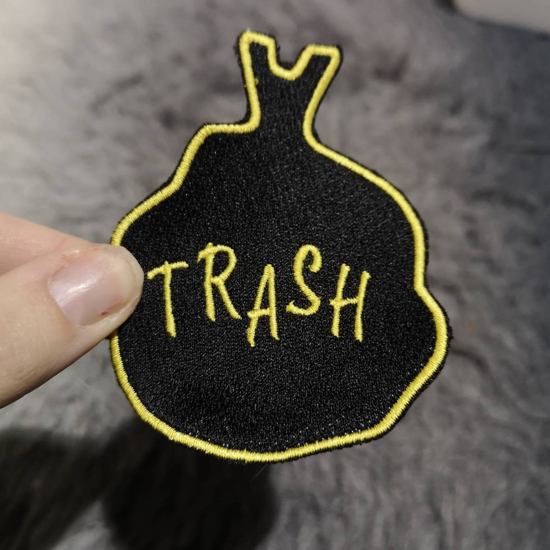 Trash Embroidered Patch Black and Yellow I Am Trash You Are Trash ...