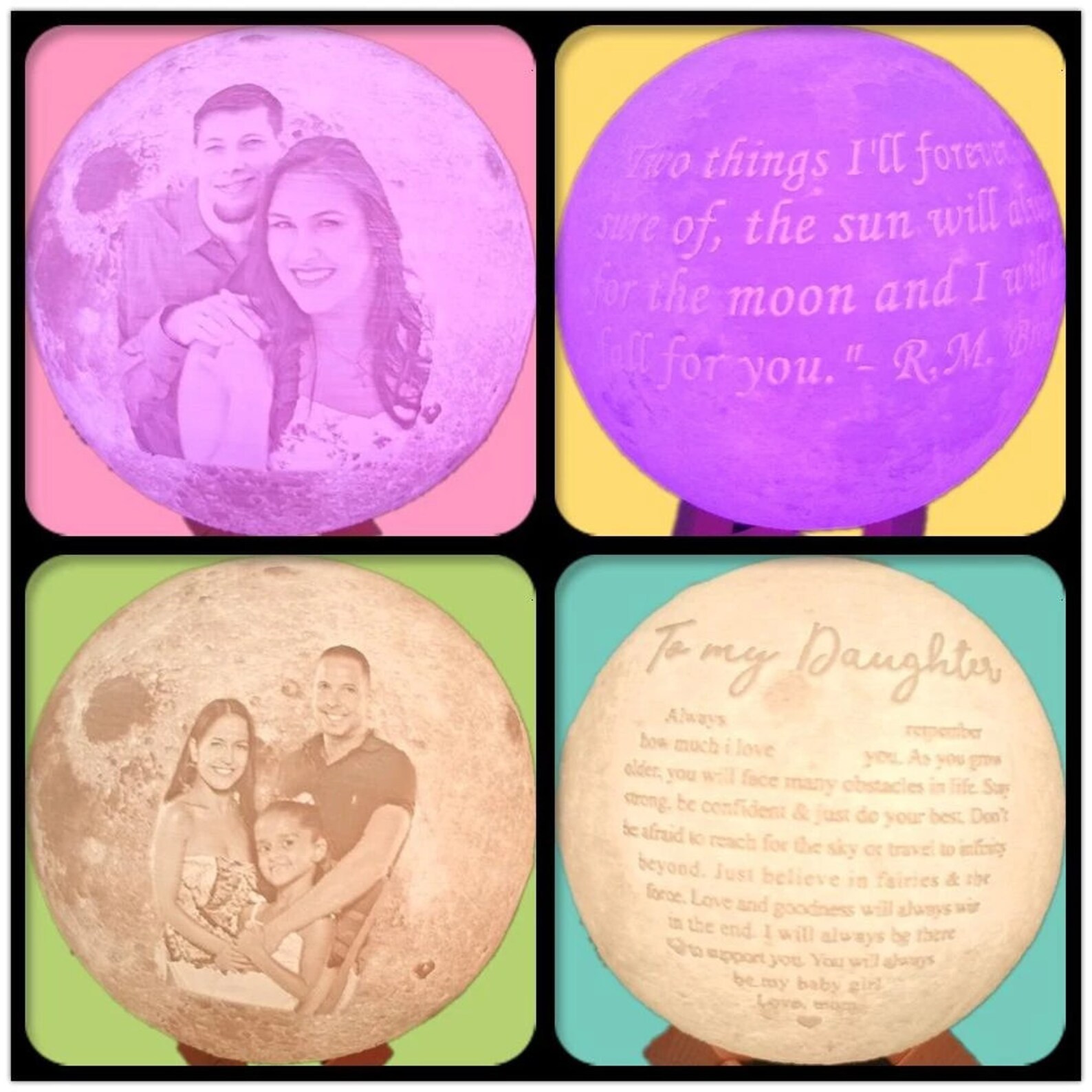 Personalization Luna Moon Lamp Night Light 3D Print Moonlight - Etsy