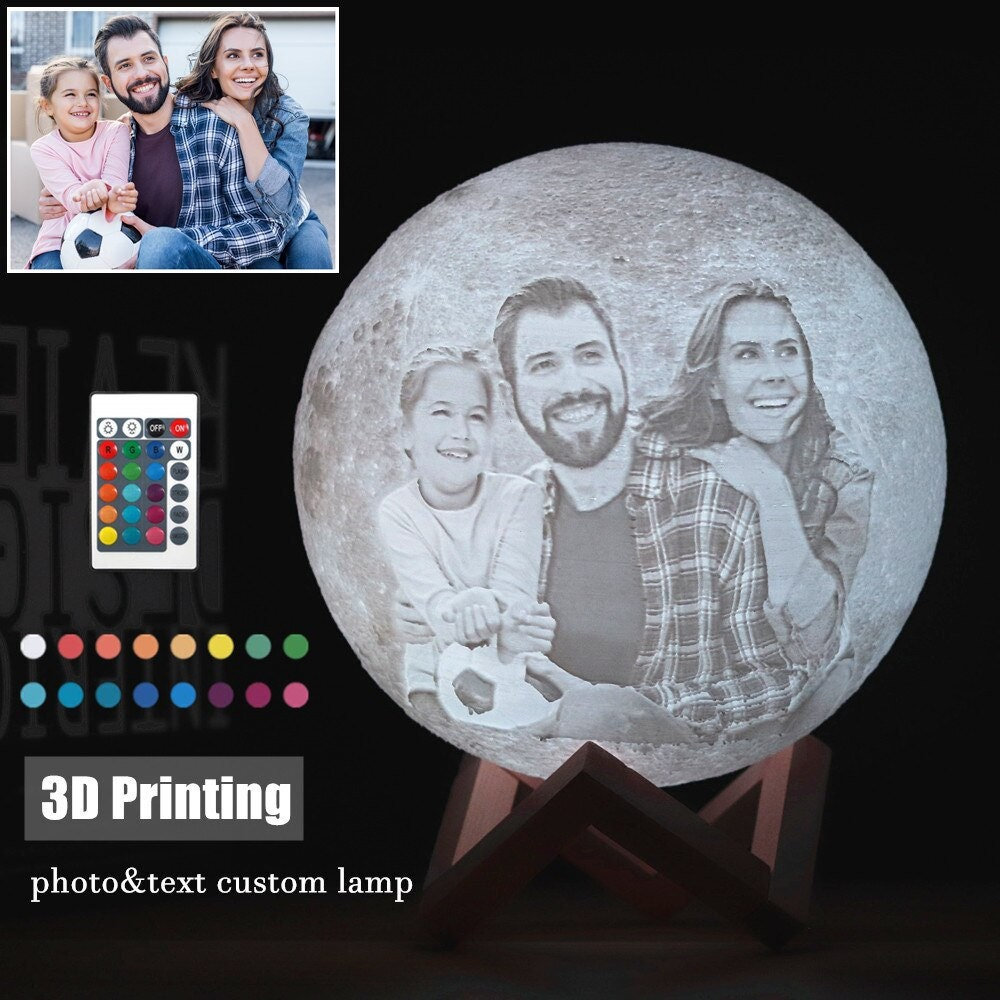 Personalization Luna Moon Lamp Night Light 3D Print Moonlight - Etsy
