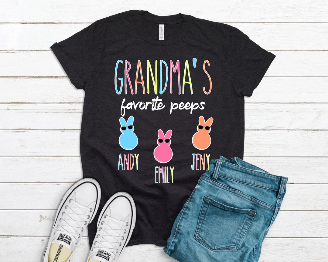 Personalized Easter Grandma Shirt, Grandma Little Peeps, Grandmas ...