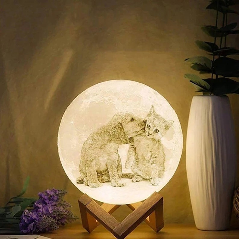 Personalization Luna Moon Lamp Night Light 3D Print Moonlight - Etsy