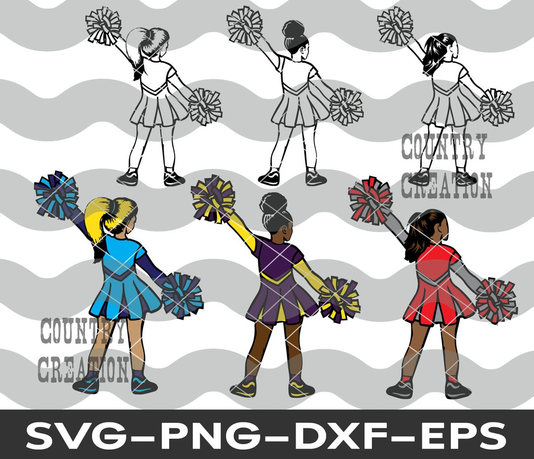 Layered Cheerleader SVG, Cheerleading Svg, Customize High School Cheer ...