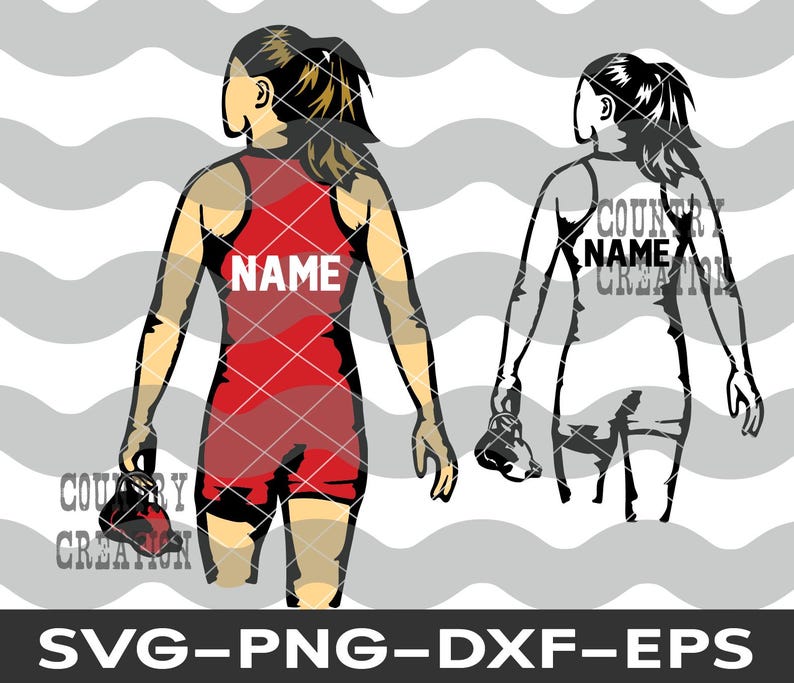 Weibliche Wrestling SVG, Wrestling SVG, Wrestlerin SVG, Wrestler Girl ...