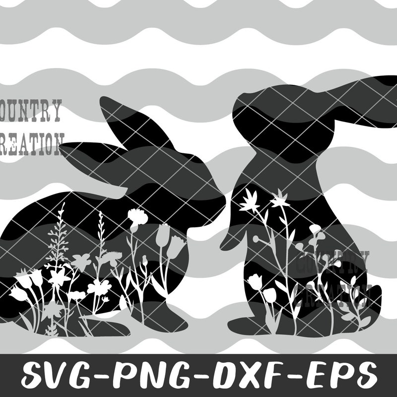 Rabbit Svg - Etsy
