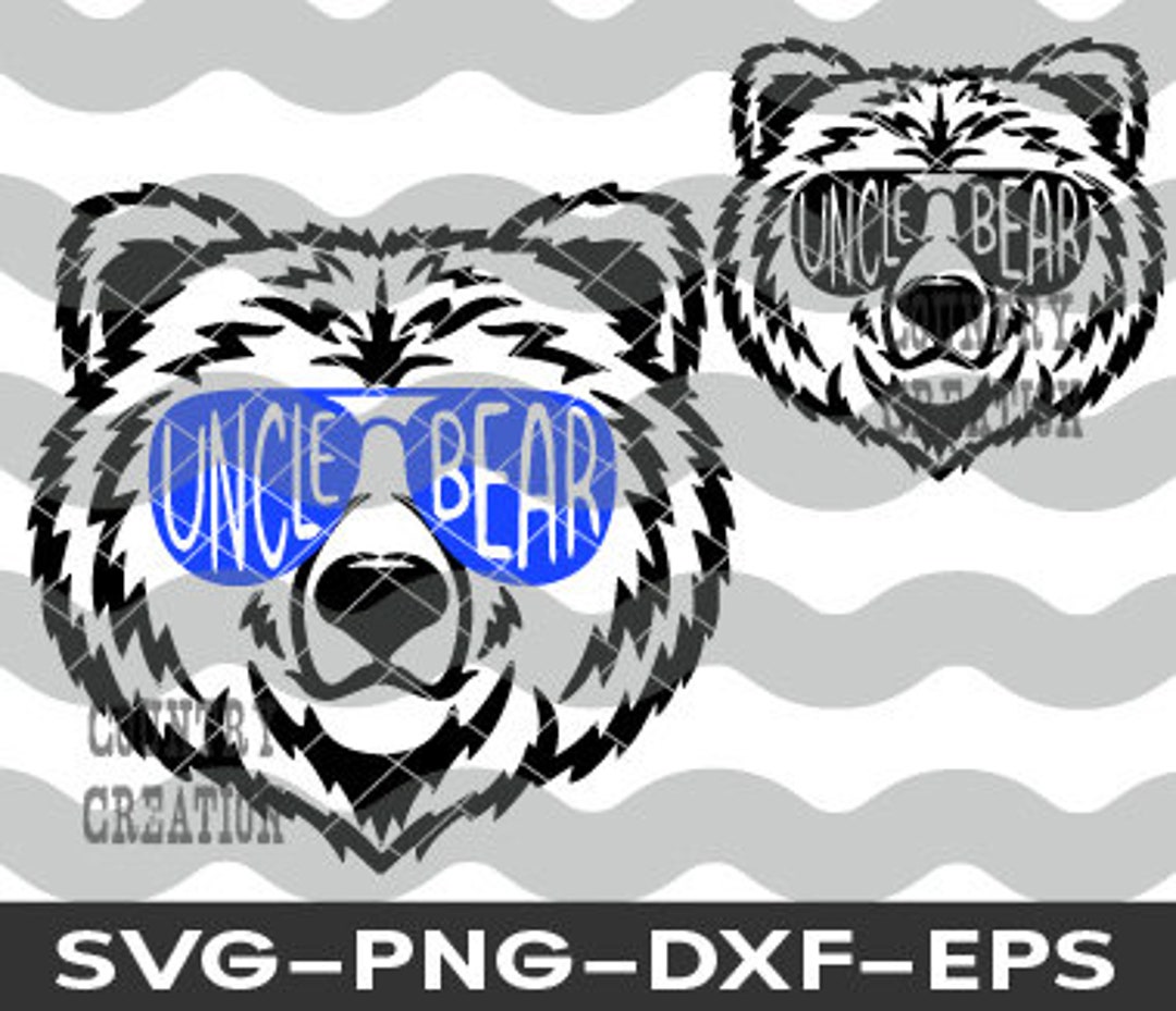 Uncle Bear SVG, Bear Sunglasses SVG, Uncle SVG, Uncle to Be Svg, Uncle Shirt Design, Bear Uncle ...