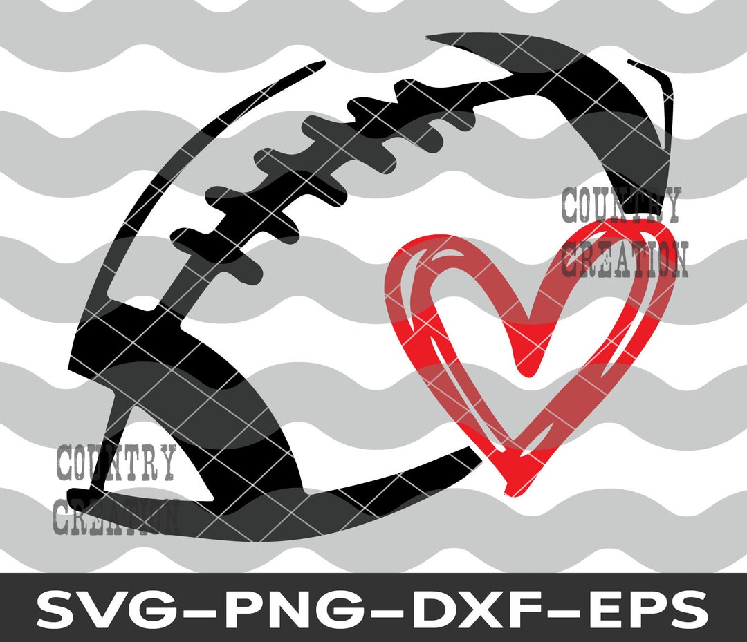 Layered Football SVG, Football Mom T-shirt, Football Heart, School ...