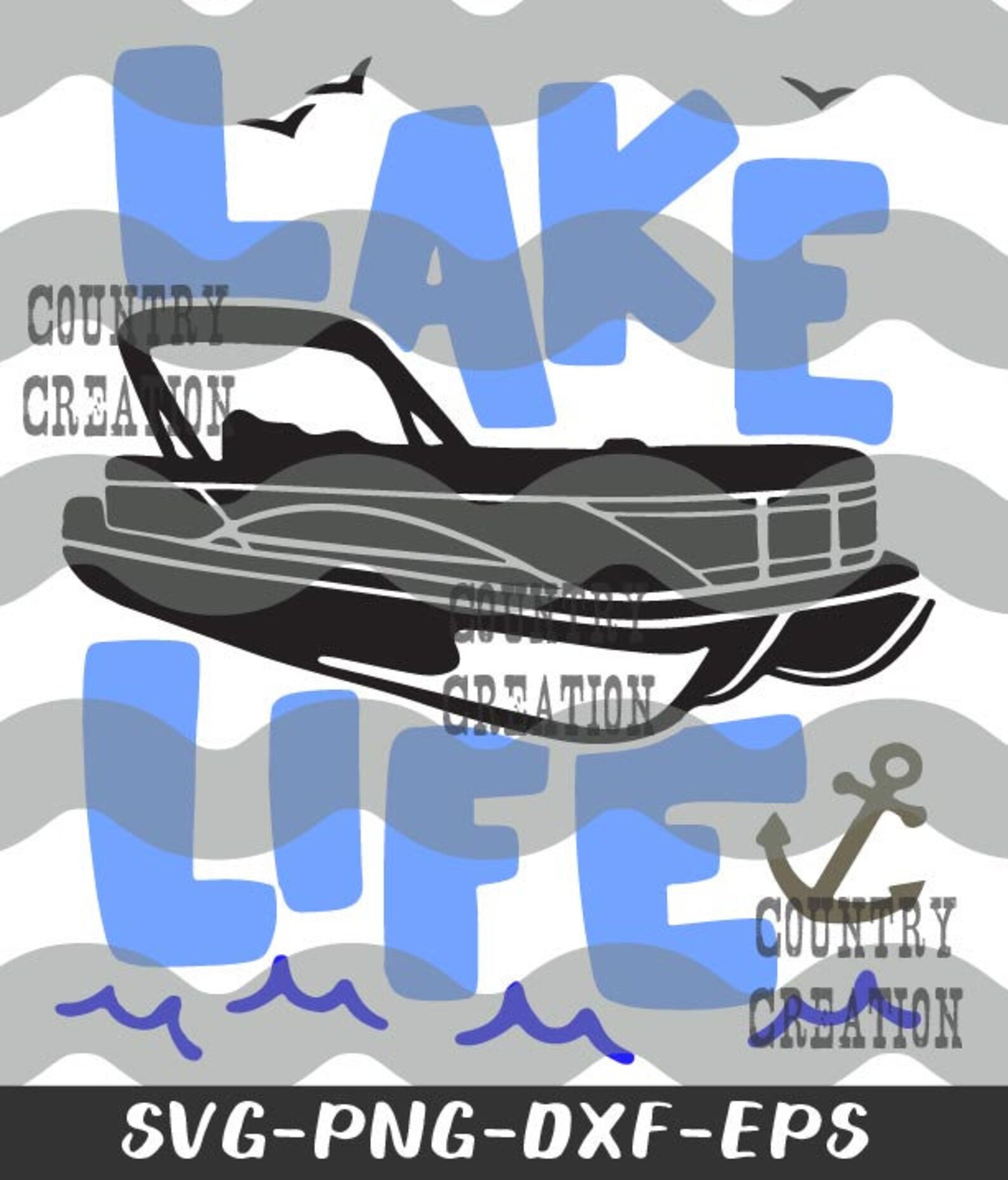 Lake life svg lake svg life at the lake svg Pontoon Boat | Etsy