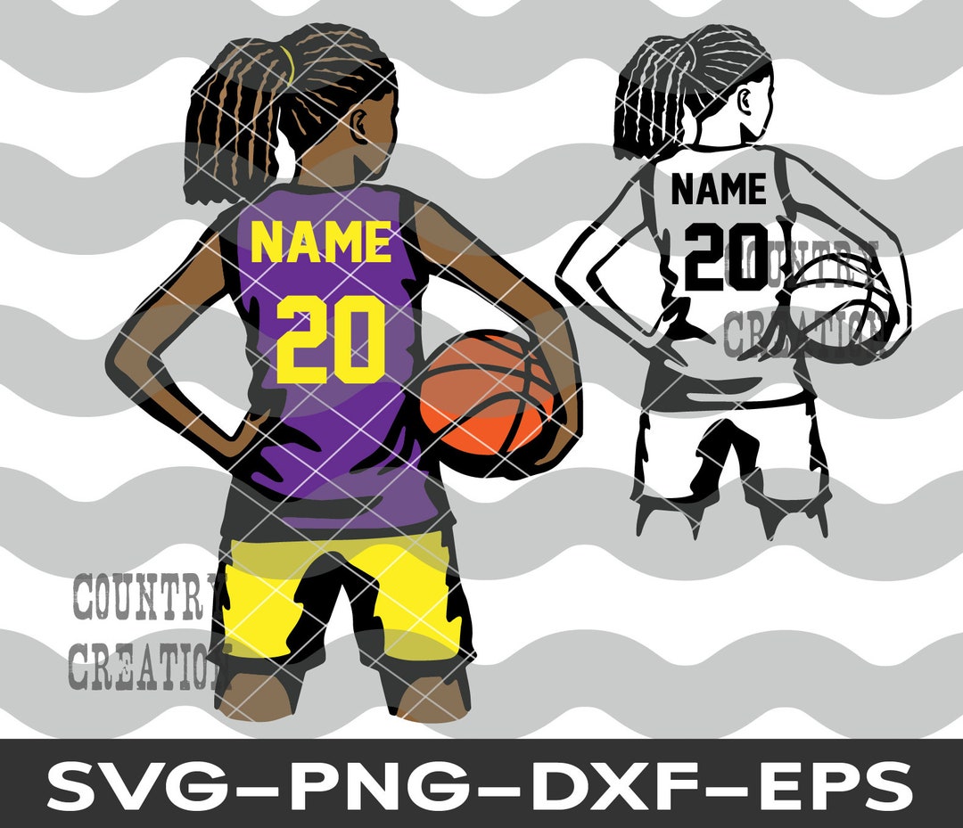 Layered Girl Basketball SVG, Basketball Shirt Customize Name Number ...