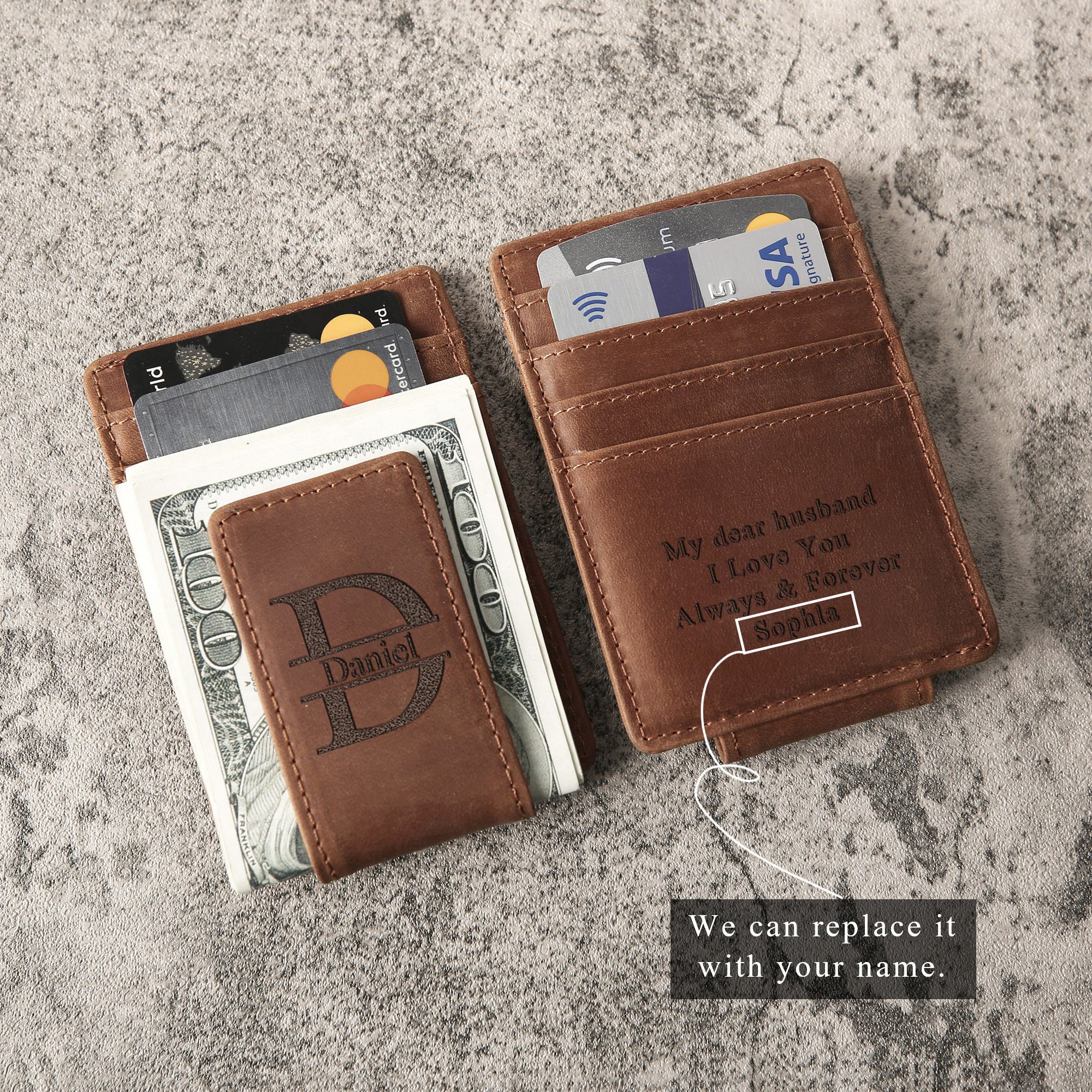 Money clip wallet for men store