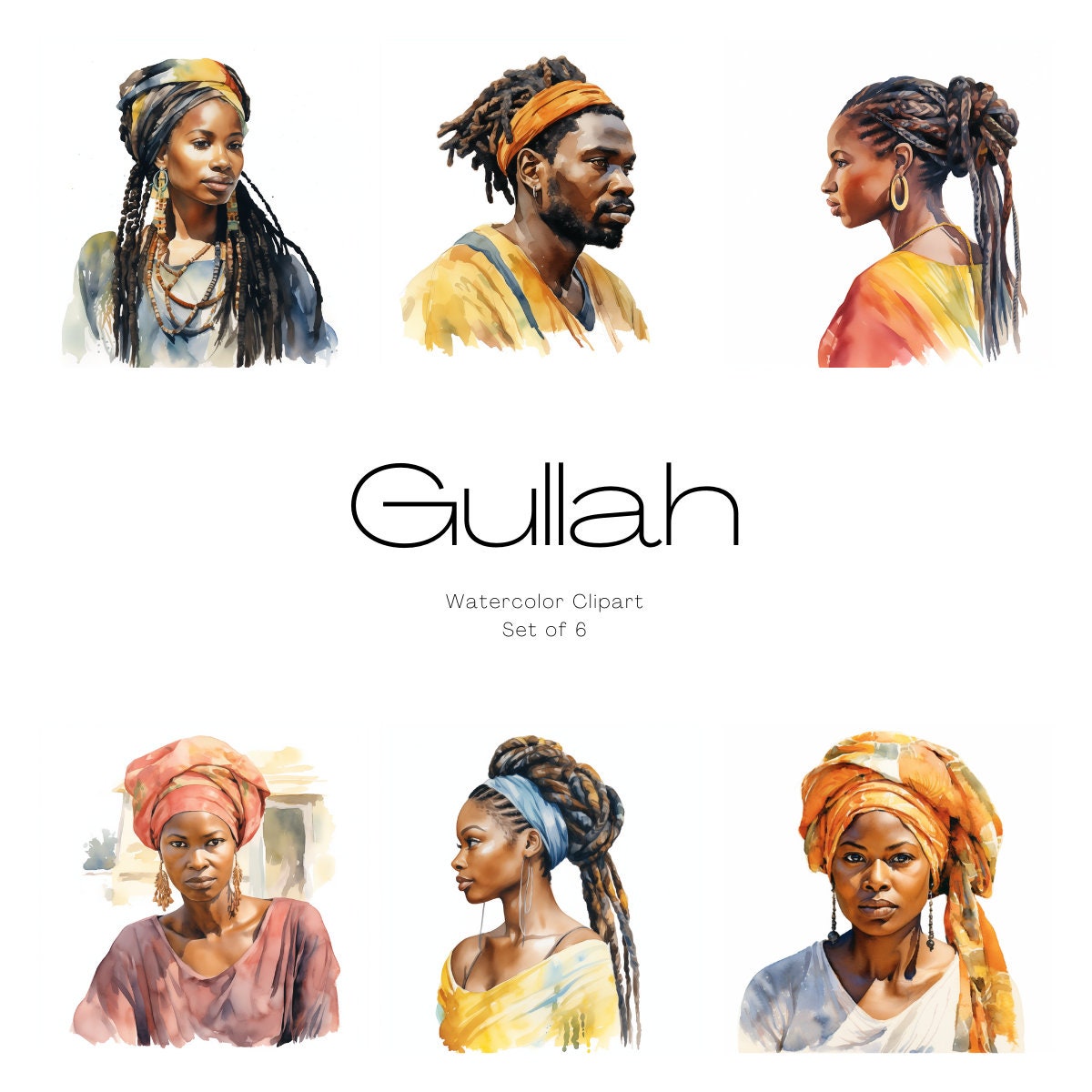 Gullah Watercolor Clipart, Geechee Clipart - Lowcountry, Coastal Empire ...
