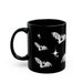Halloween Bats Black Mug, Bat Mug, Fall Black Mug, Halloween Mug With ...