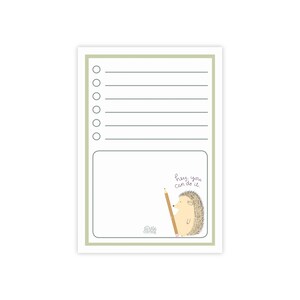 Hedgehog Post-it® Note Pad, Cute Animal Notepad, Hedgehog Stationary ...