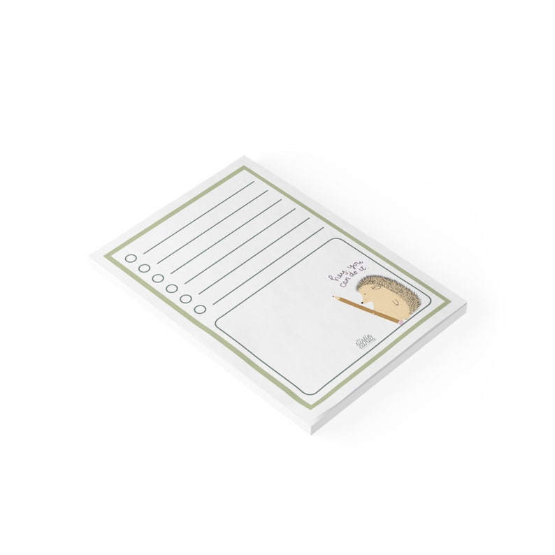 Hedgehog Post-it® Note Pad, Cute Animal Notepad, Hedgehog Stationary ...