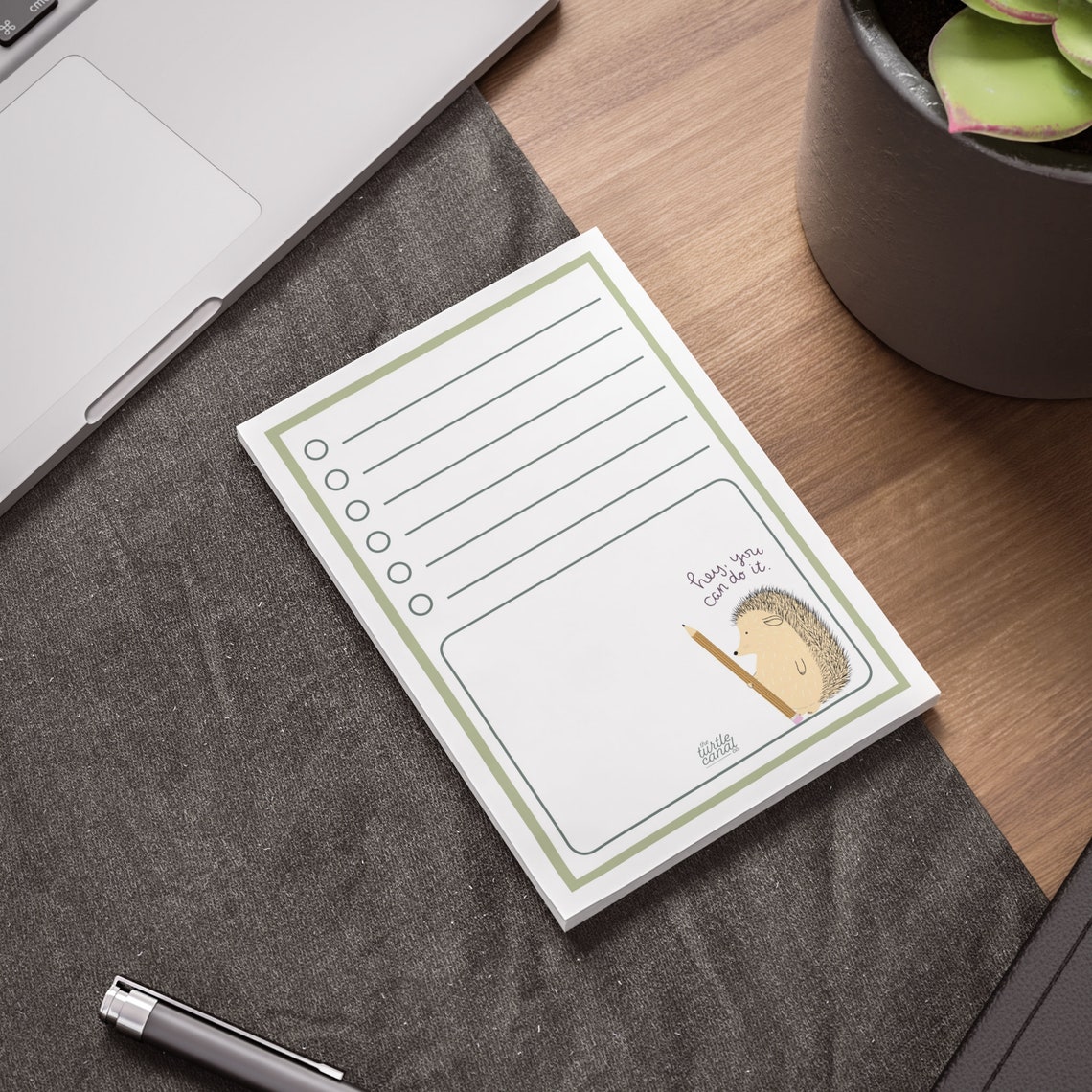 Hedgehog Post-it® Note Pad, Cute Animal Notepad, Hedgehog Stationary ...