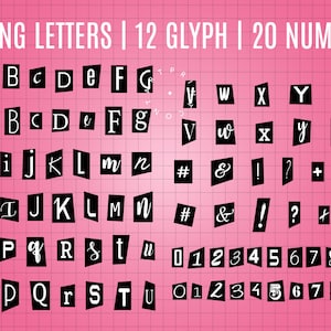 Burn Book Letters, Numbers, Clipart and Glyphs, 180 PNG Files, Mean ...