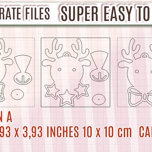 Christmas Reindeer Cut File, Reindeer Ornament SVG, Christmas Ornaments ...
