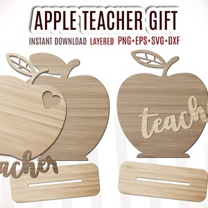 School Apples SVG, Teacher Gifts Svg Bundle, Teacher Name Svg File ...
