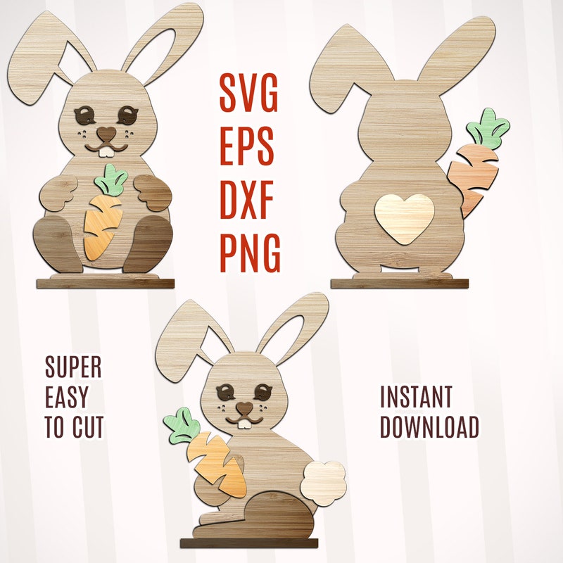 Wooden Bunny Stand - Etsy