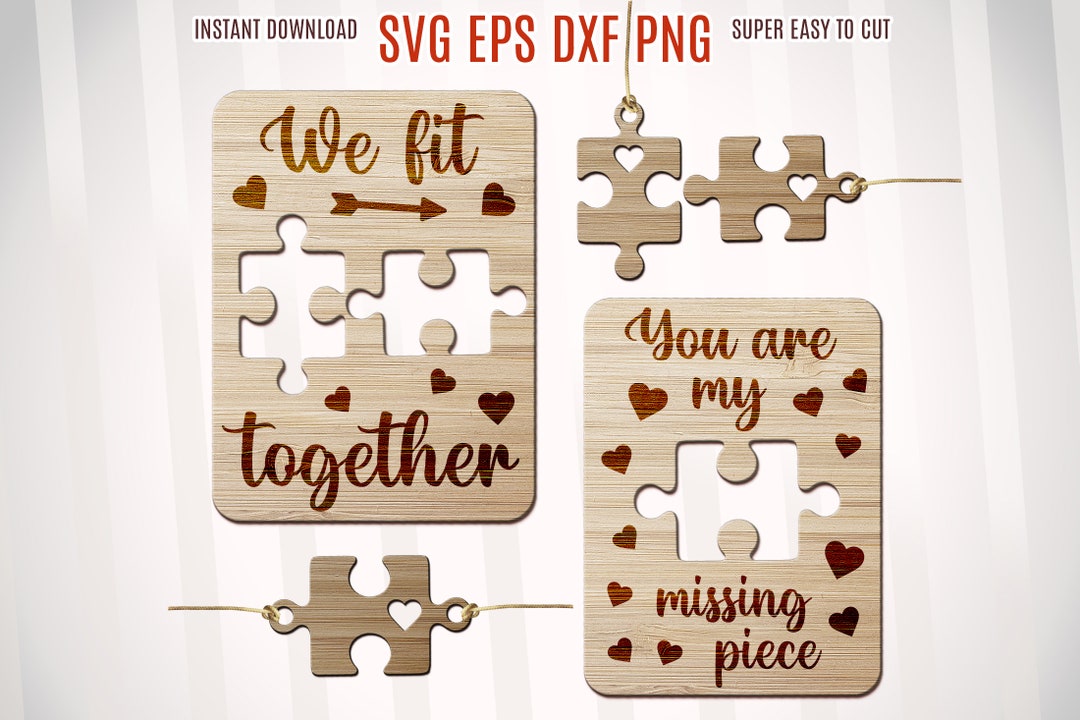 Valentines Day Card Svg, Puzzle Pieces Ornament, Puzzle Piece Card Svg ...