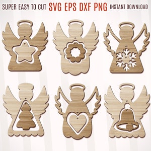 Christmas Angel Ornament Bundle, Angel Svg, Christmas Angel Cut File ...