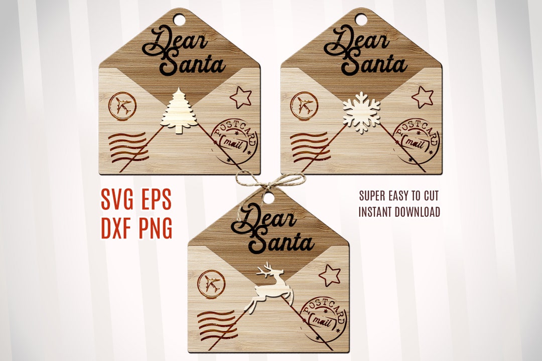Letter to Santa, Dear Santa Envelope Ornament for Children's Wish List ...