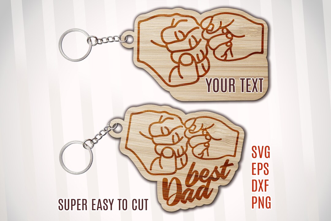 Father's Day Keychain Bundle Svg, Father's Day Svg Cut File, Gift for ...