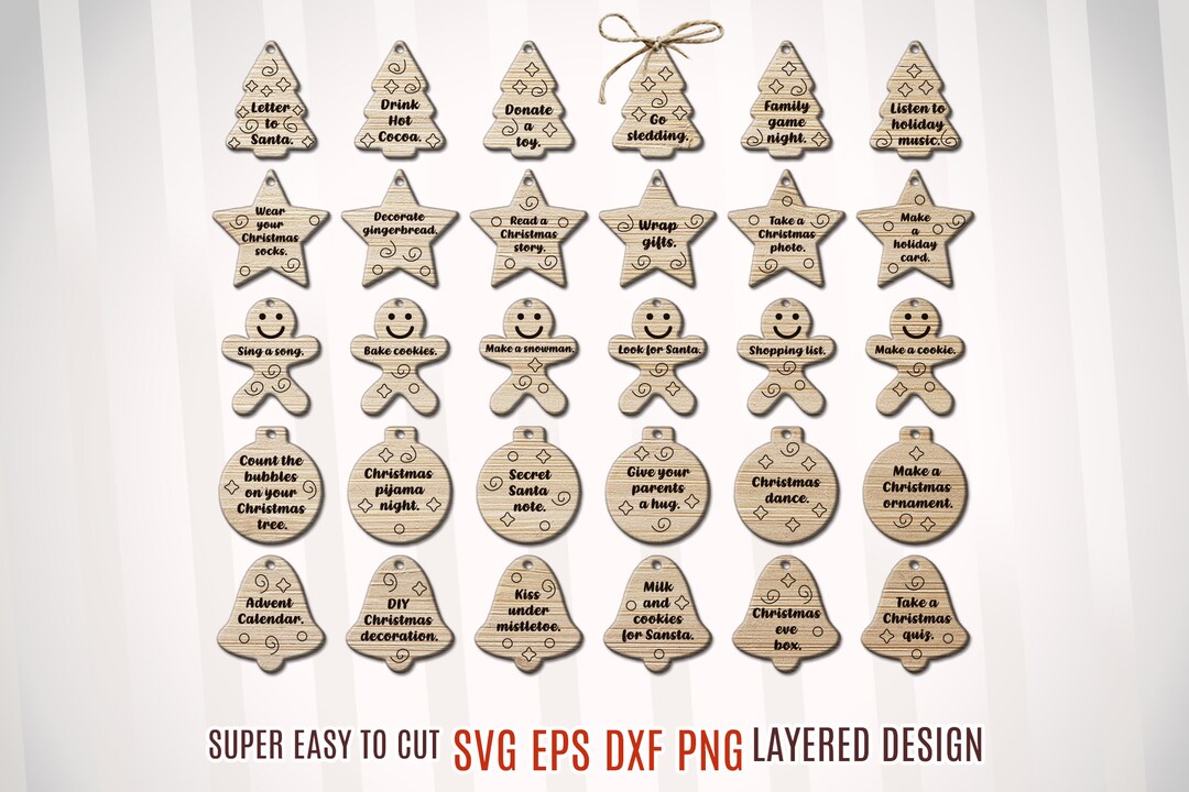 Christmas Tokens Laser Files, Christmas Token Bundle, Christmas Bucket ...