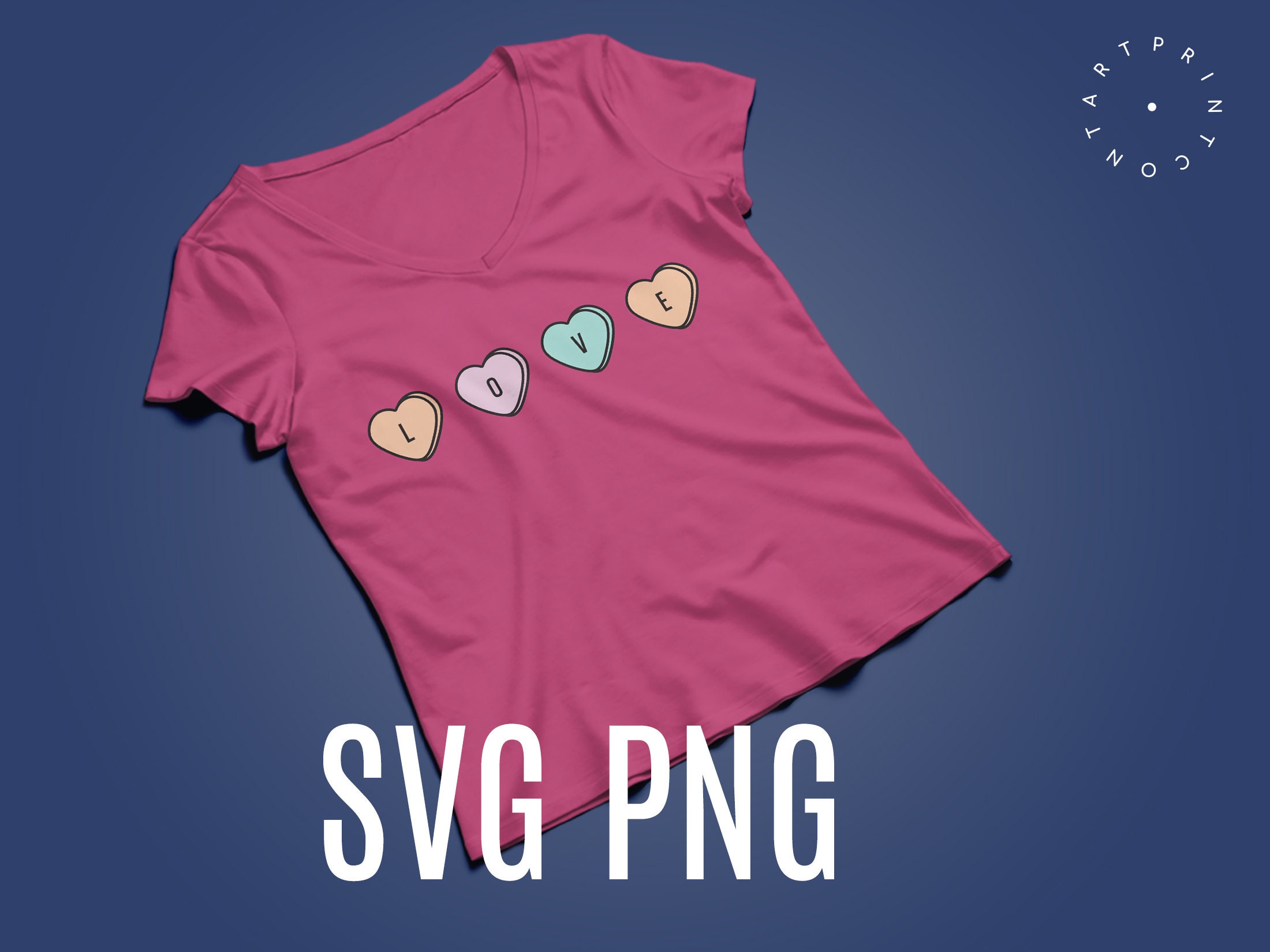 Candy Heart Alphabet SVG PNG Layered Conversation Hearts - Etsy