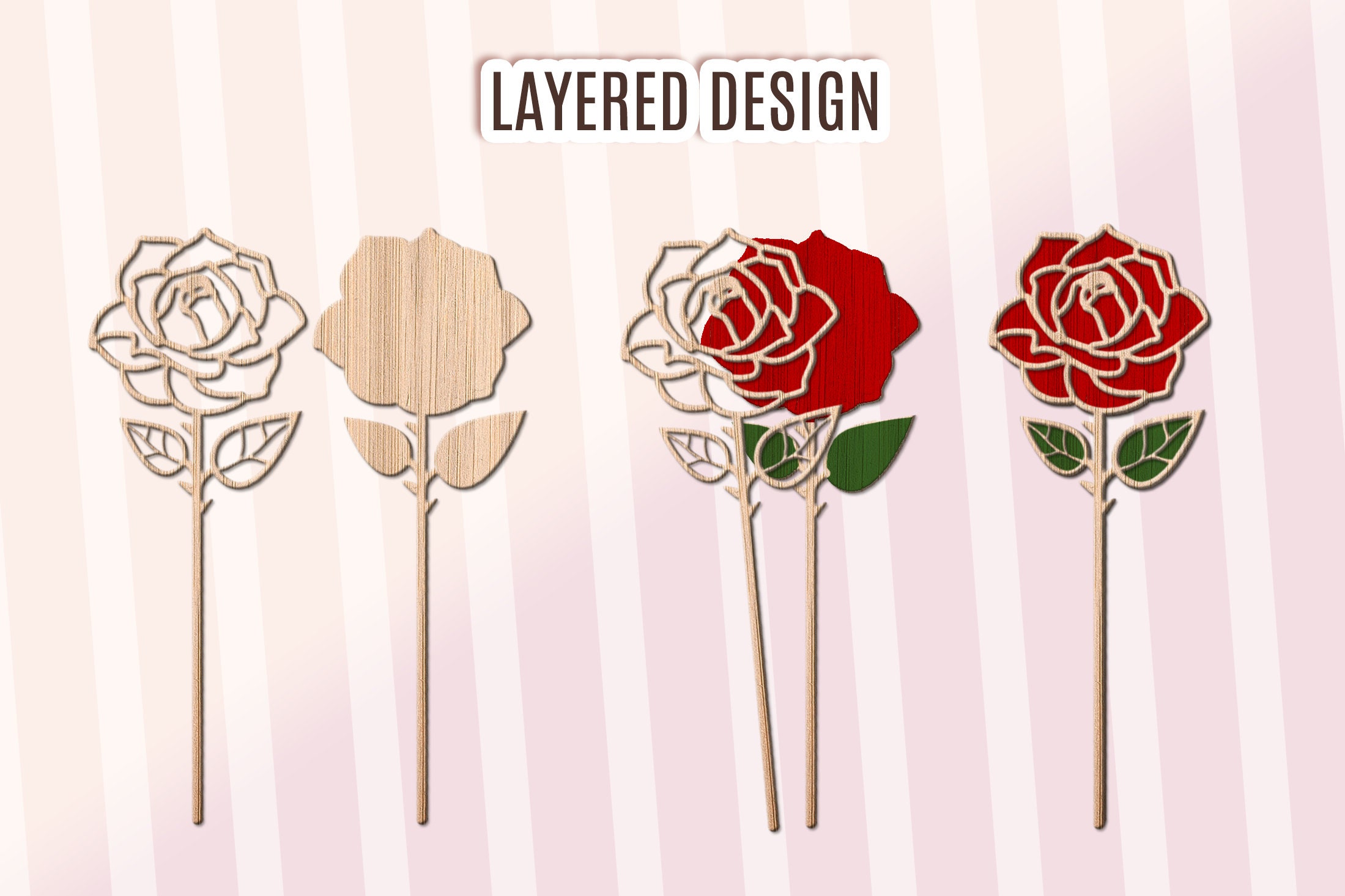 Mom Rose Laser Cut File Mother Day Svg Laser Bundle Rose - Etsy Canada