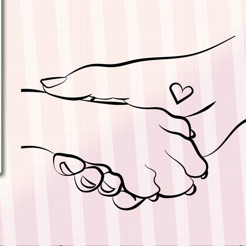 Paw and Hand SVG PNG Paw Love SVG Valentine Pet Svg Dog Mom - Etsy