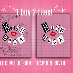 2x Burn Book Printable Cover, Burn Book Journal Cover, Mean Girls ...