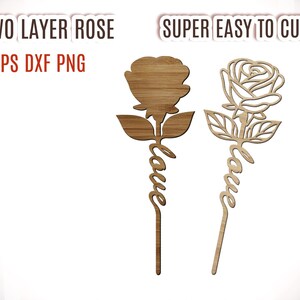 Mom Rose Laser Cut File, Mothers Day Gift, Love Rose Laser Cut File ...