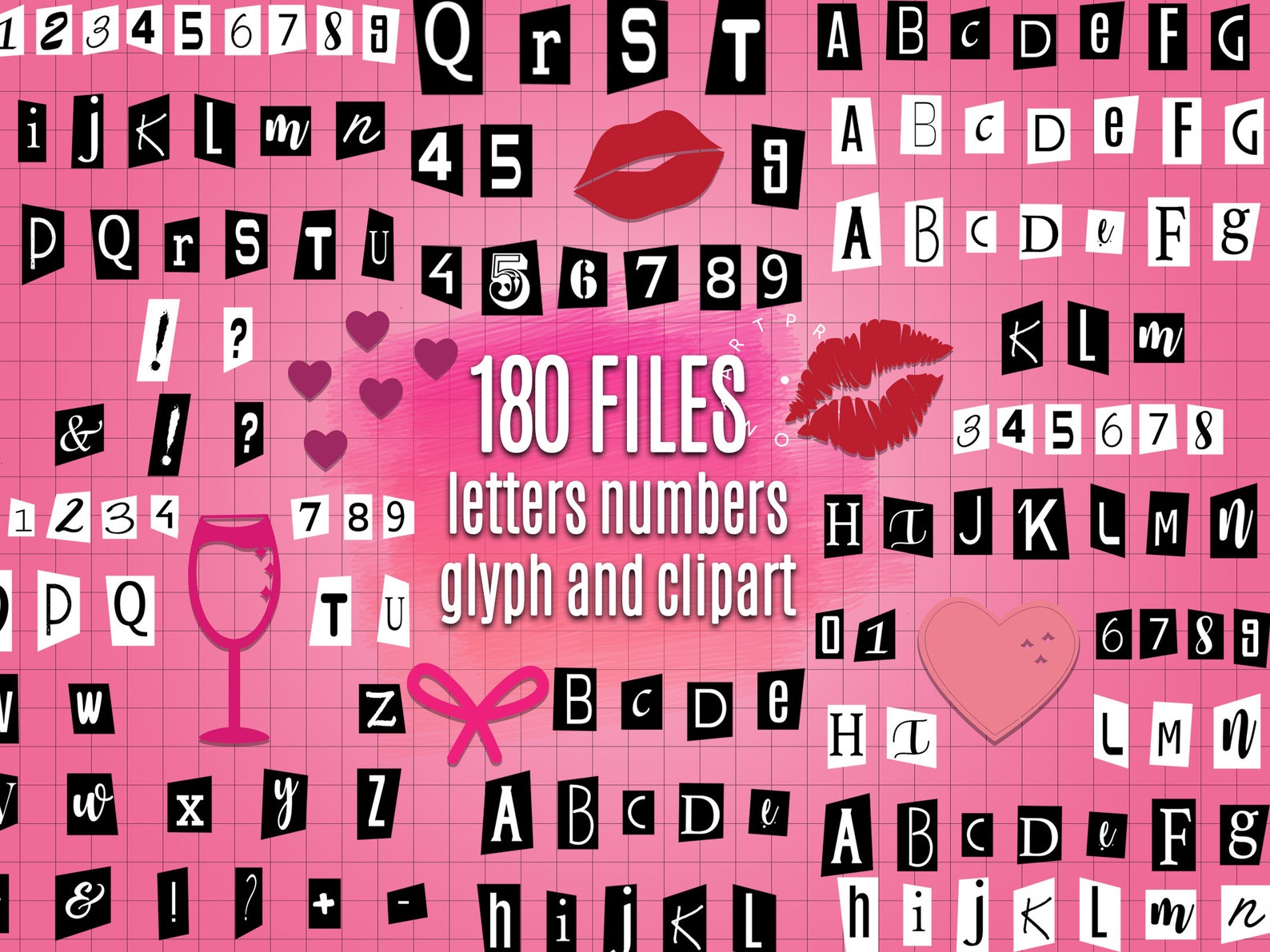 Burn Book Letters Numbers Clipart and Glyphs 180 PNG Files - Etsy Ireland