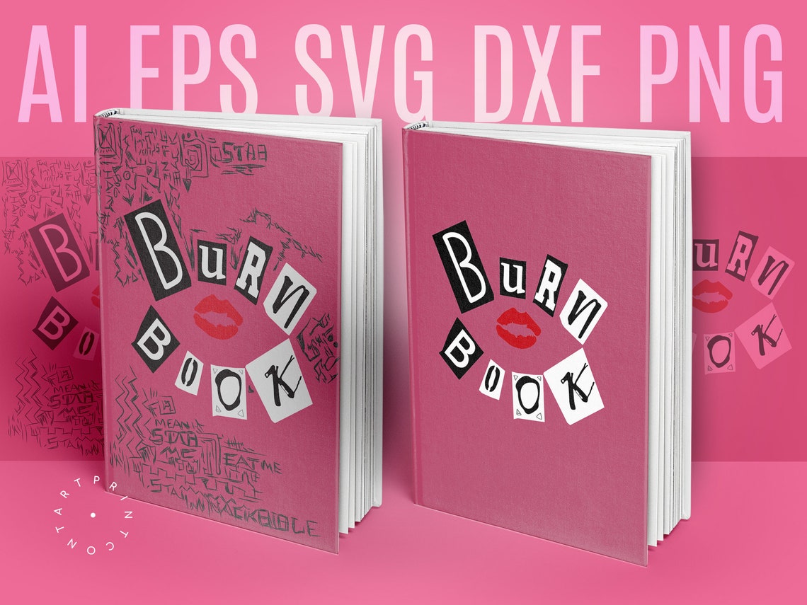 2x Burn Book Printable Cover Burn Book Journal Cover Mean - Etsy