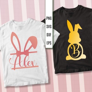 Easter Bunnies SVG, Monogram Bunnies SVG, Easter Svg, Bunny Split Svg ...
