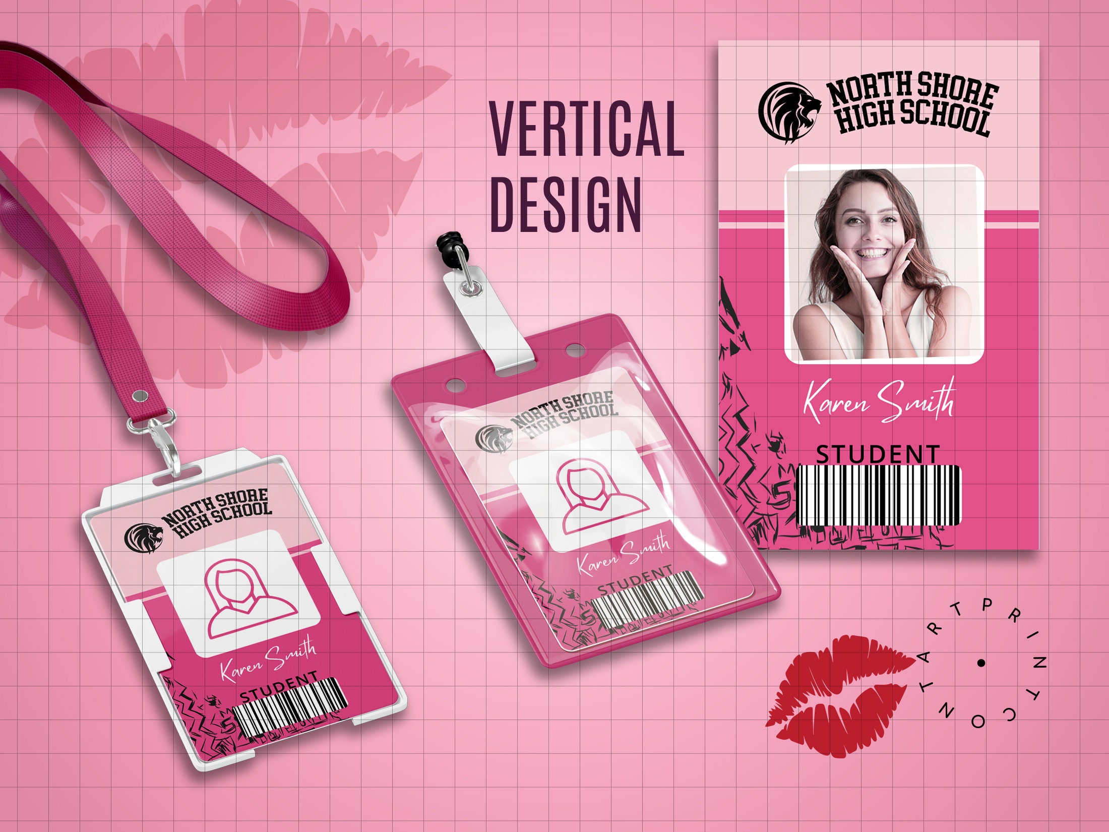 2x Mean Girls Badges Editable North Shore High School Student - Etsy UK